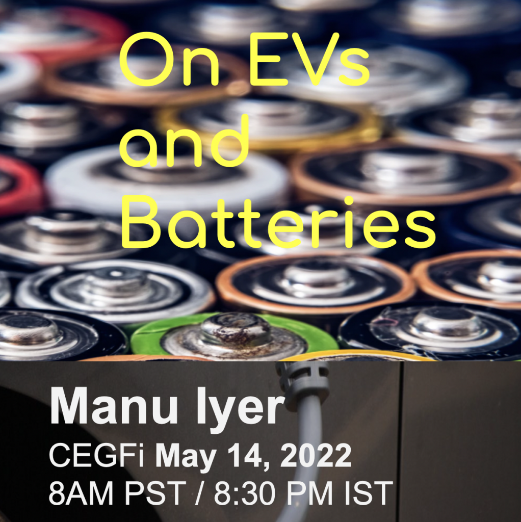CEGfi4: On EVs and Batteries - CEG Connect